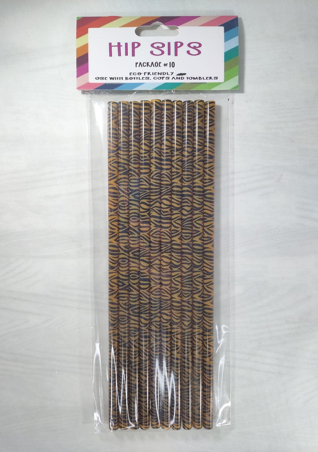 Hip Sips Animal Tiger Stripe Straw Collection - Etsy