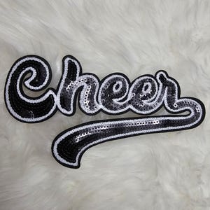 Large Cursive Cheer Sequin and Felt Iron-on Patch - Etsy