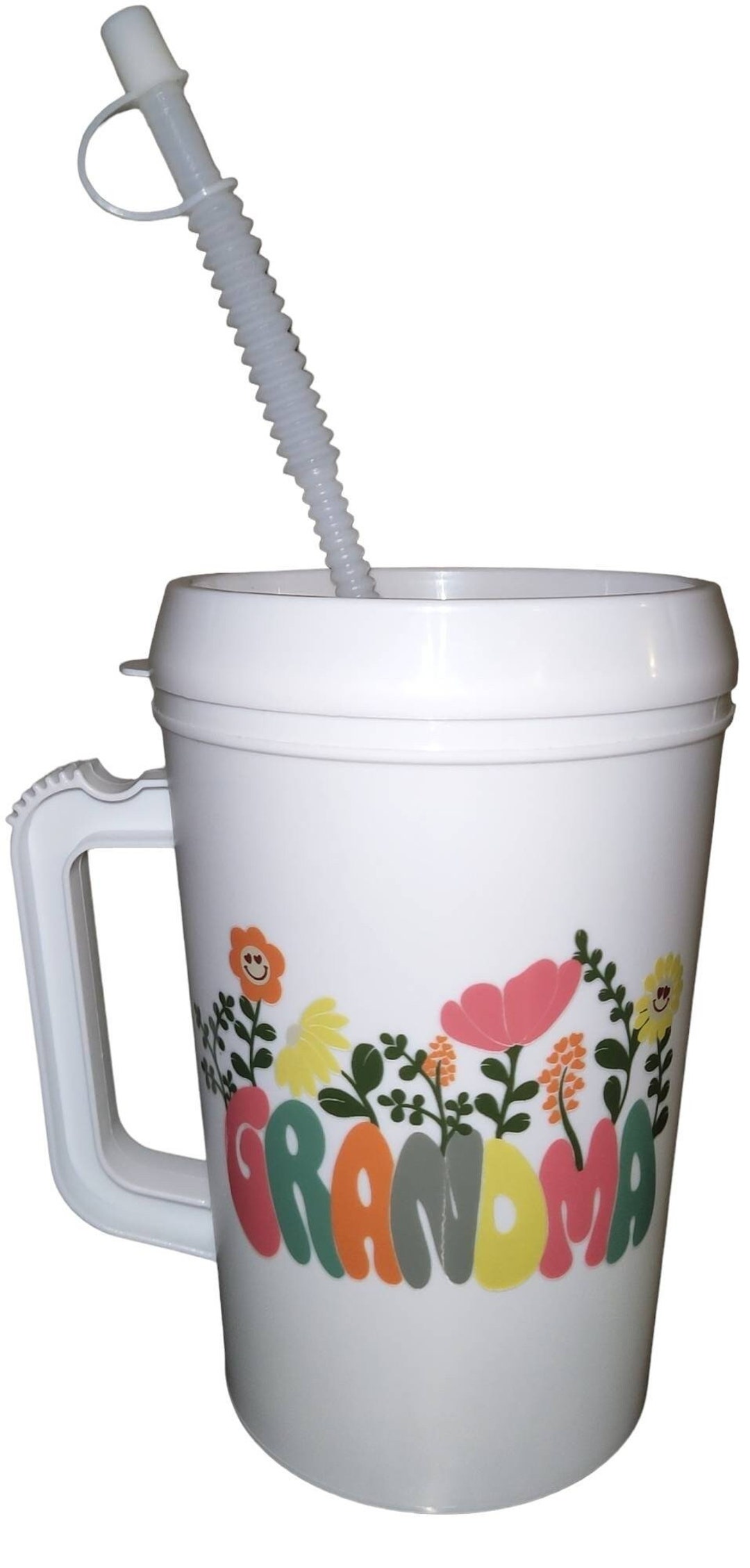 Grandma 34oz HIP SIPS Mug With Lid and Straw, 34oz Retro Jumbo Thermos ...