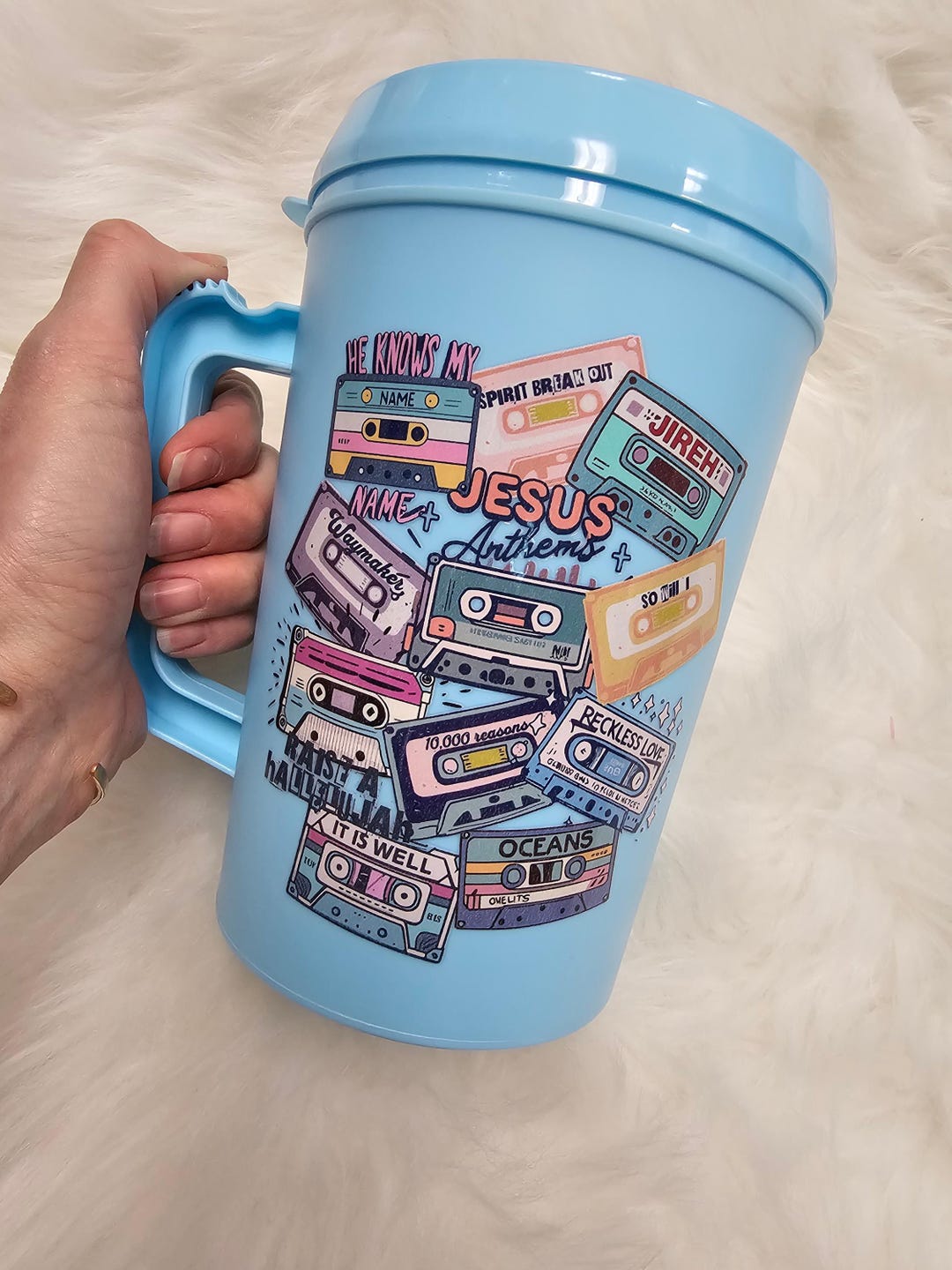 Hip Sips Jesus Anthems Cassette Tape HIP SIPS Mega Mug 34oz - Etsy