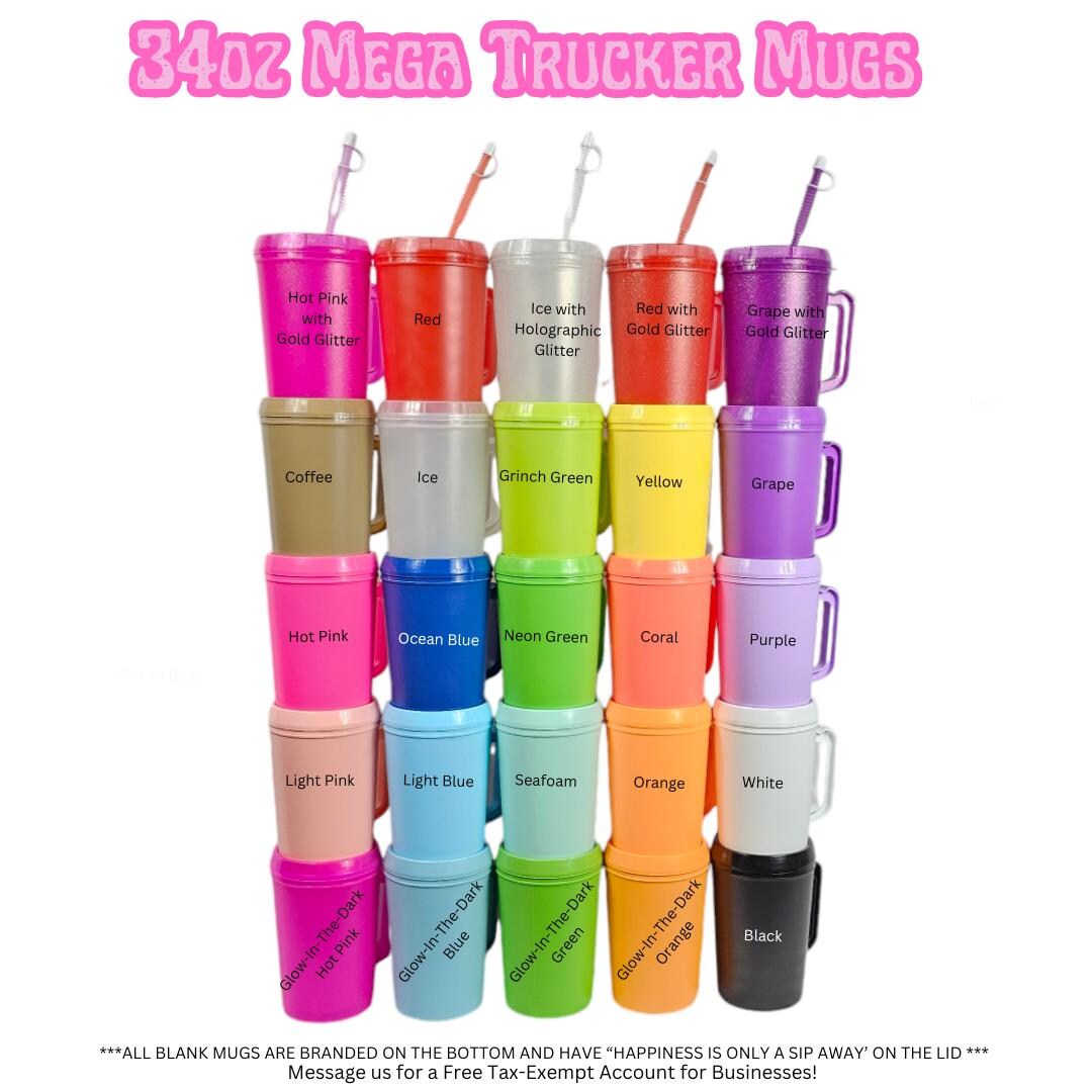 Hip Sips Mega Trucker Mug 34oz 90s Retro Vintage Thermos Tankard Stein ...