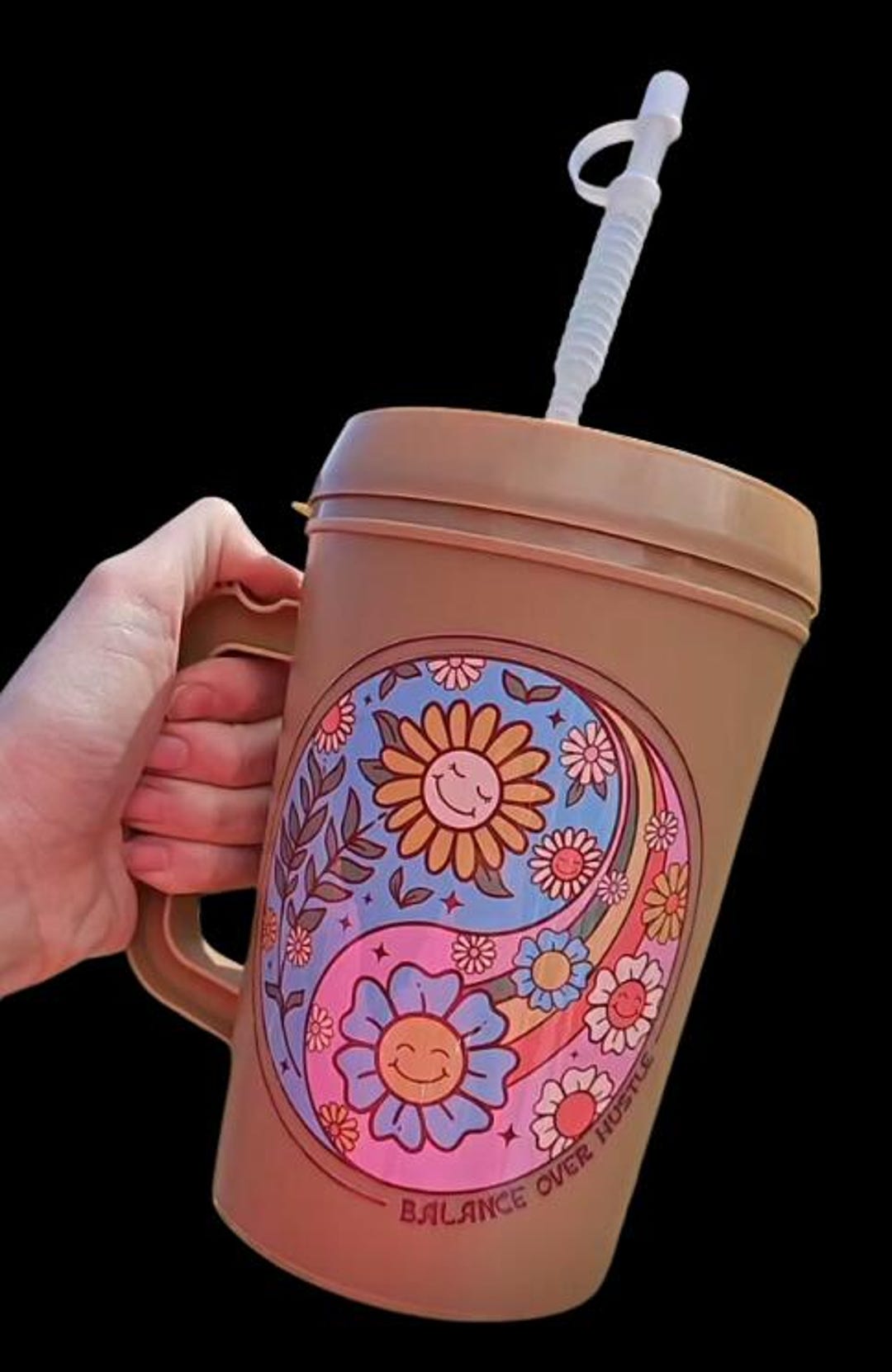 Hip Sips Balance Over Hustle Yin and Yang HIP SIPS Mega Mug 34oz - Etsy