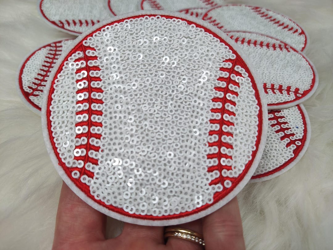 Sequin Baseball Iron on Patch - Etsy