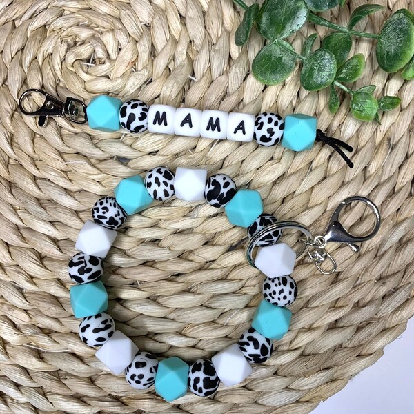 Mama Beaded Keychain - Etsy