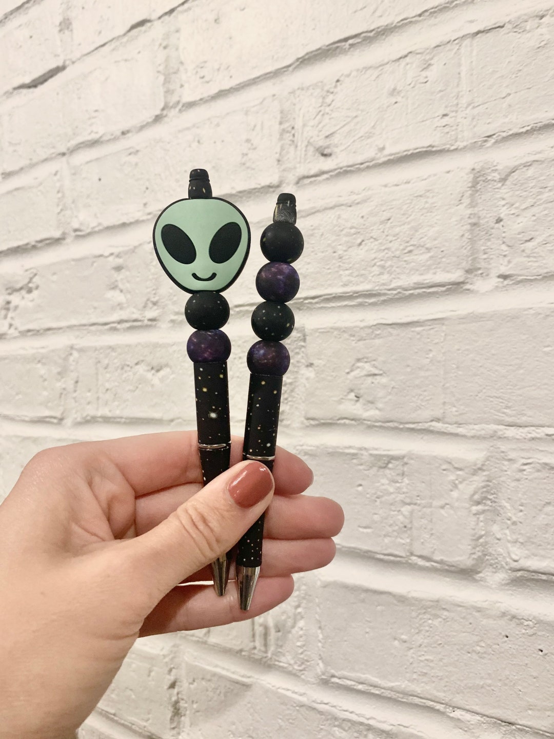 Alien Silicone Bead Pen / Space Pen / Alien Beaded Pen / Refillable Ink ...