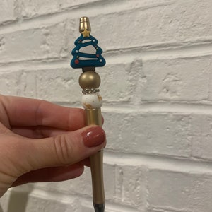 Christmas Silicone Bead Pen / Santa Pen / Refillable Ink Pen / Holiday ...