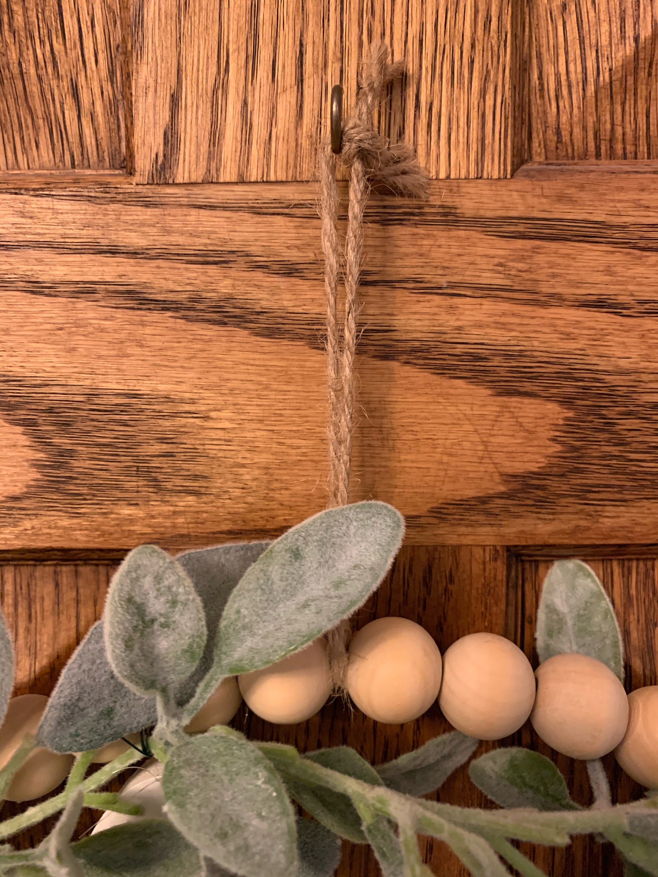 Hi Bead Wreath / Bead Wreath / Wood Bead Wreath / Hi Wreath / - Etsy