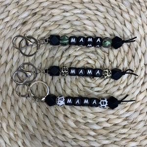 Mama Silicone Bead Keychain / Mama Bead Keychain / Mama Cow Print ...