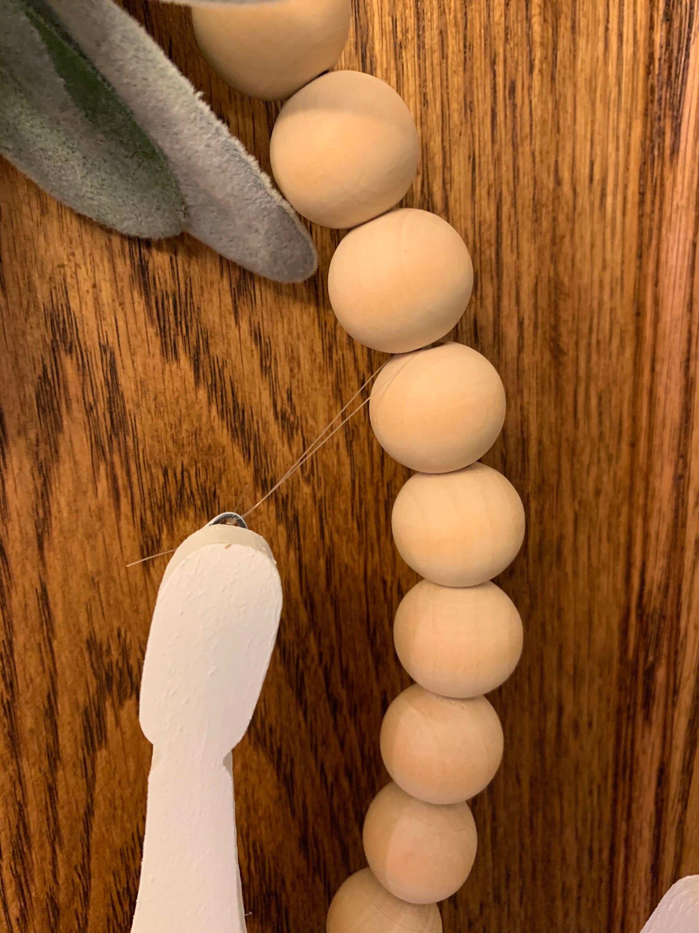 Hi Bead Wreath / Bead Wreath / Wood Bead Wreath / Hi Wreath / - Etsy