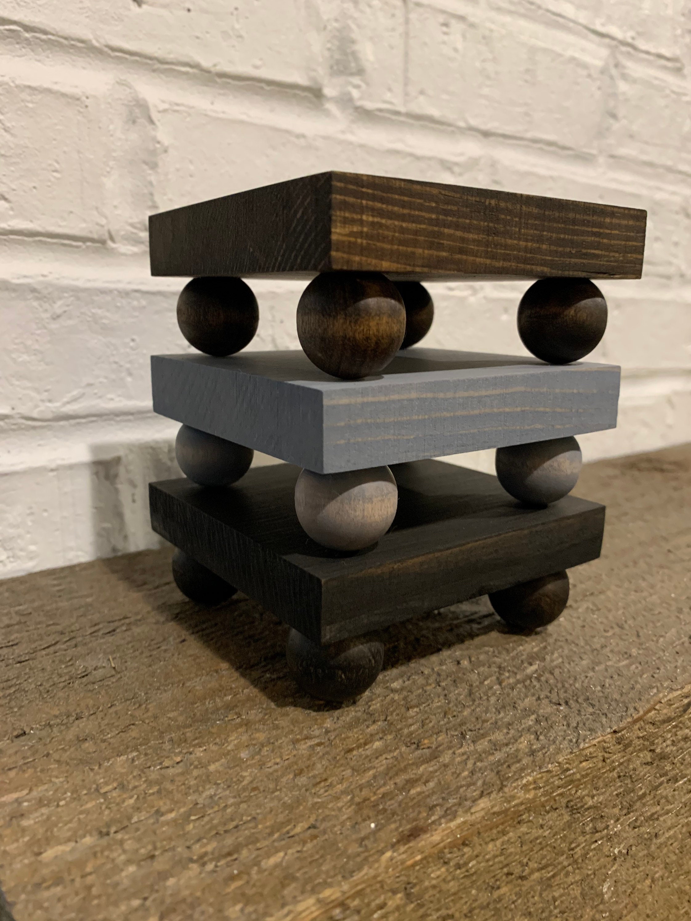 Square Wood Riser Stand / Pedestal Tray / Farmhouse Riser - Etsy