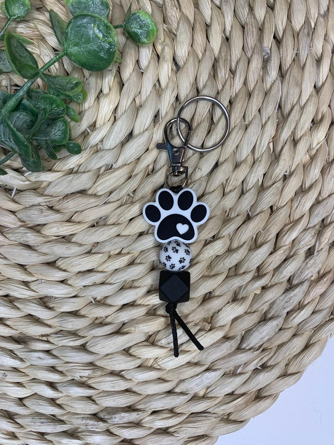 Paw Print Silicone Mini Keychain / Paw Print Mini Keychain / - Etsy