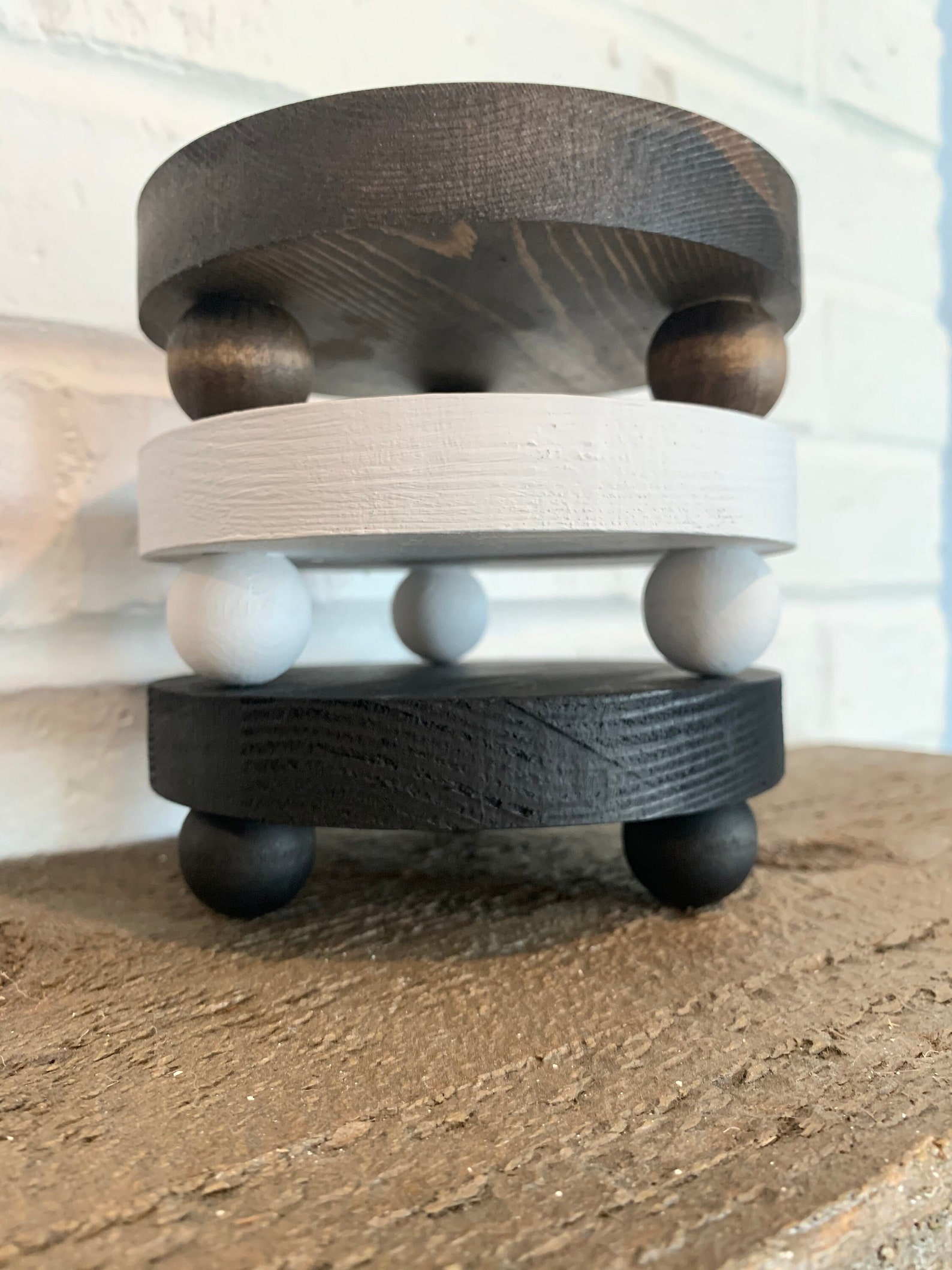 Circle Wood Stand / Round Wood Riser / Farmhouse Riser Stand / - Etsy