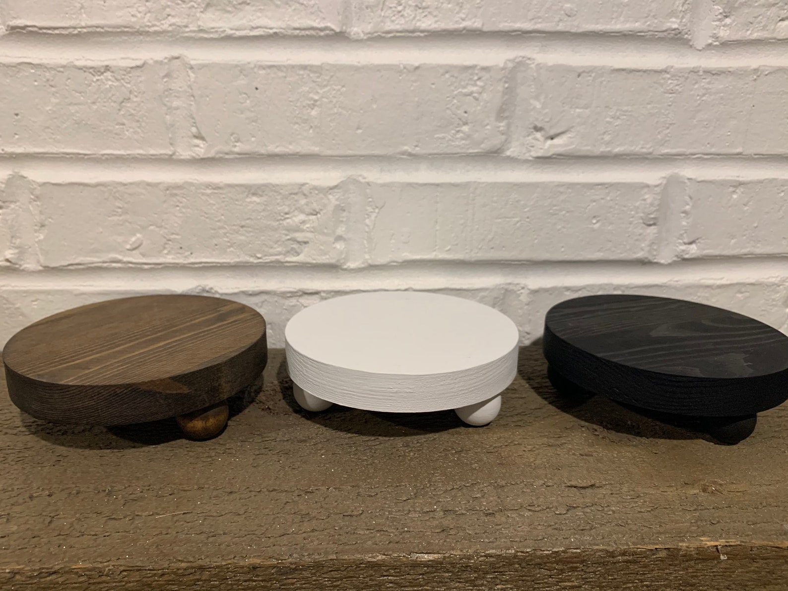 Circle Wood Stand / Round Wood Riser / Farmhouse Riser Stand / - Etsy