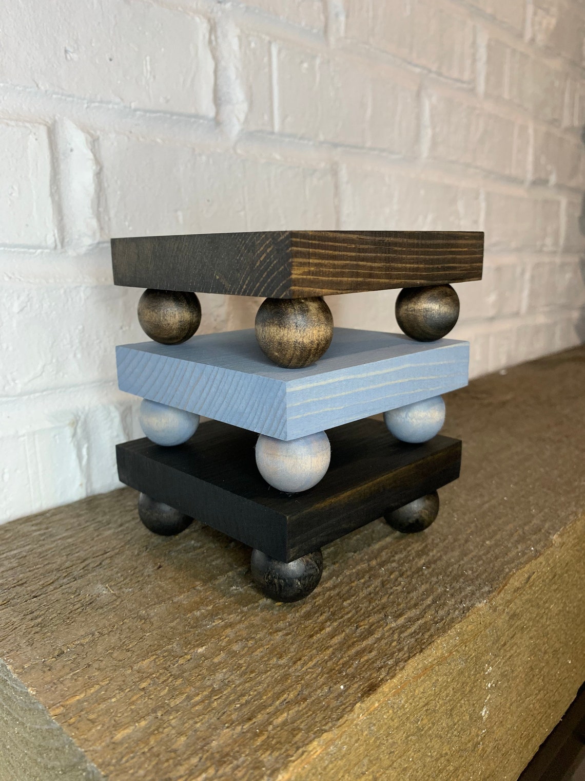 Square Wood Riser Stand / Pedestal Tray / Farmhouse Riser | Etsy