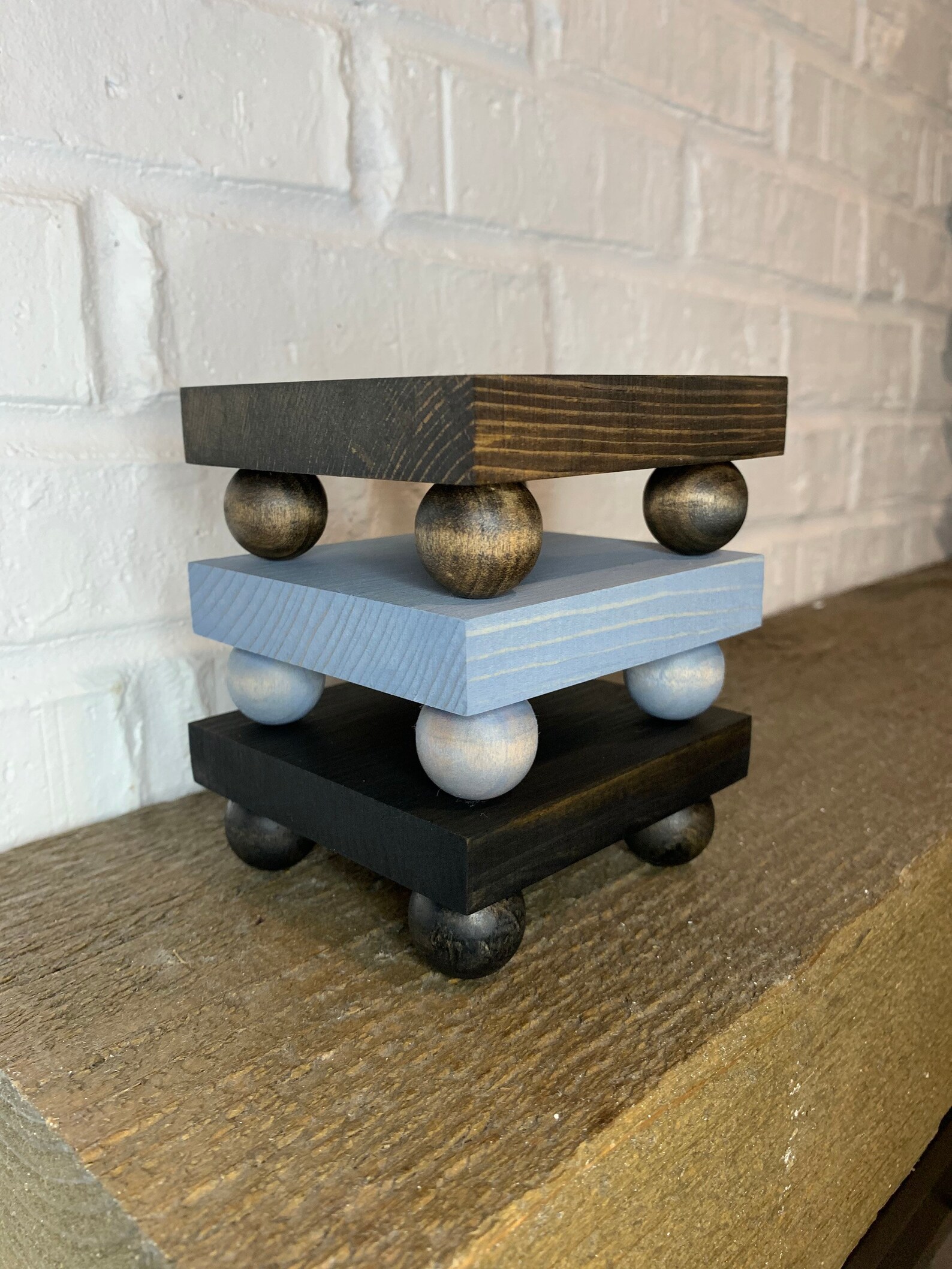Square Wood Riser Stand / Pedestal Tray / Farmhouse Riser Stand ...