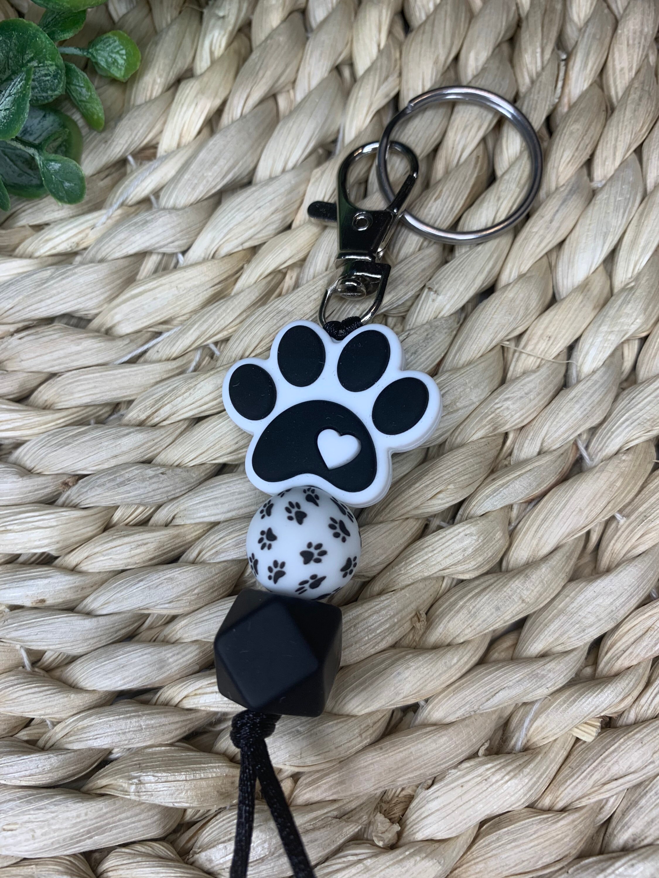 Paw Print Silicone Mini Keychain / Paw Print Mini Keychain / - Etsy