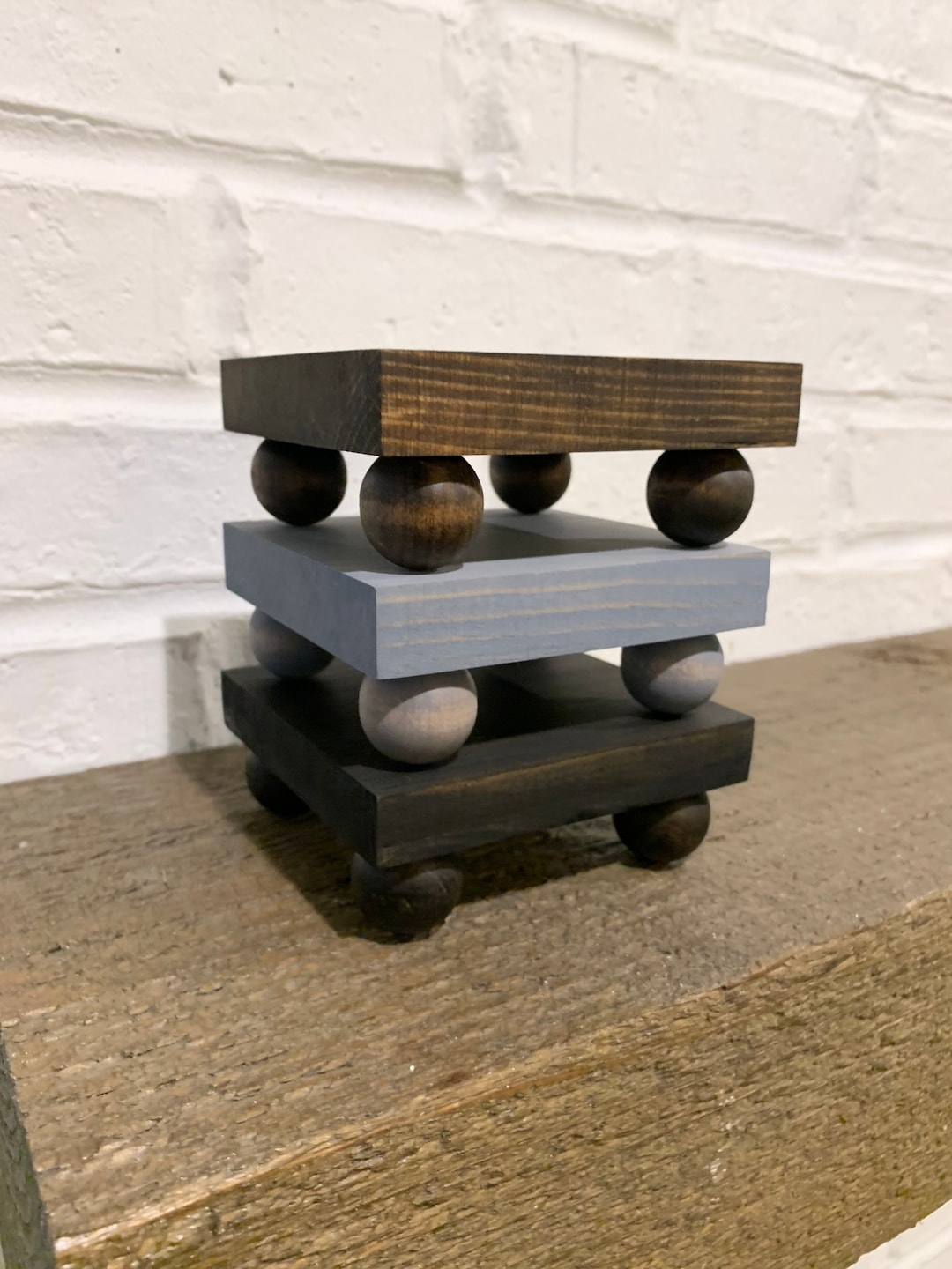 Square Wood Riser Stand / Pedestal Tray / Farmhouse Riser Stand ...