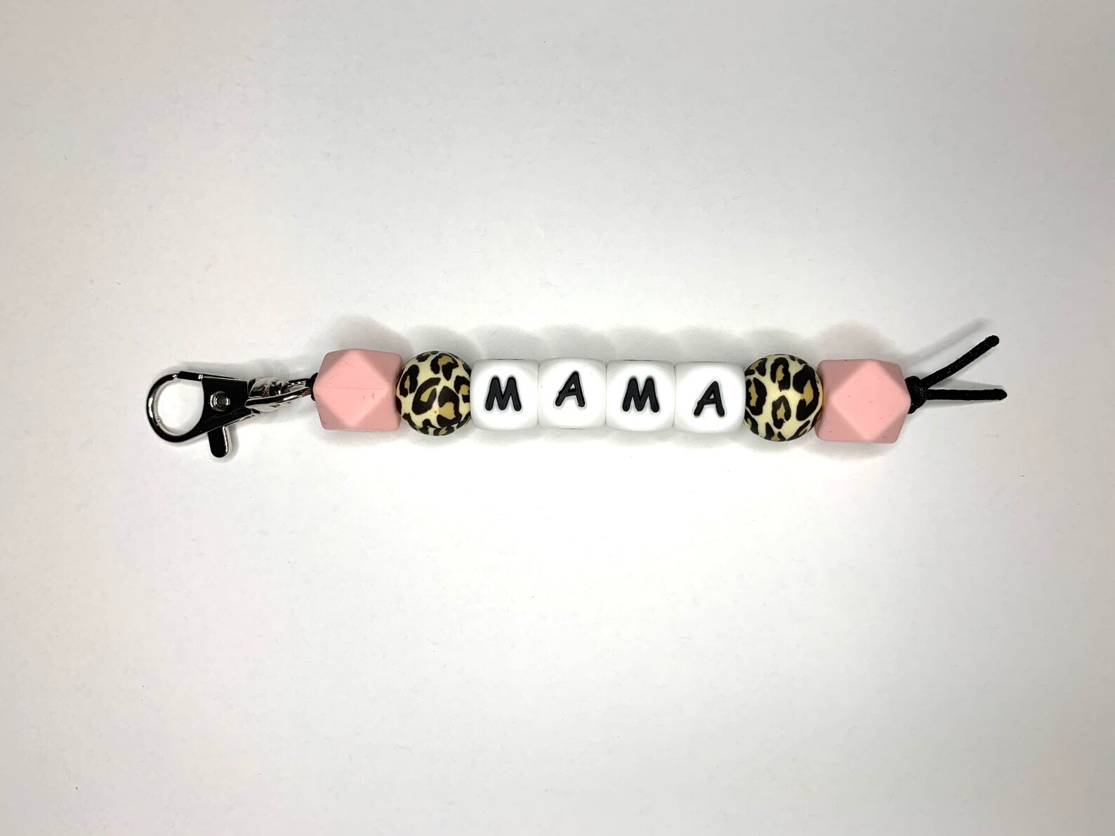 Mama Silicone Bead Keychain / Mama Bead Keychain / Mama Cow Print ...