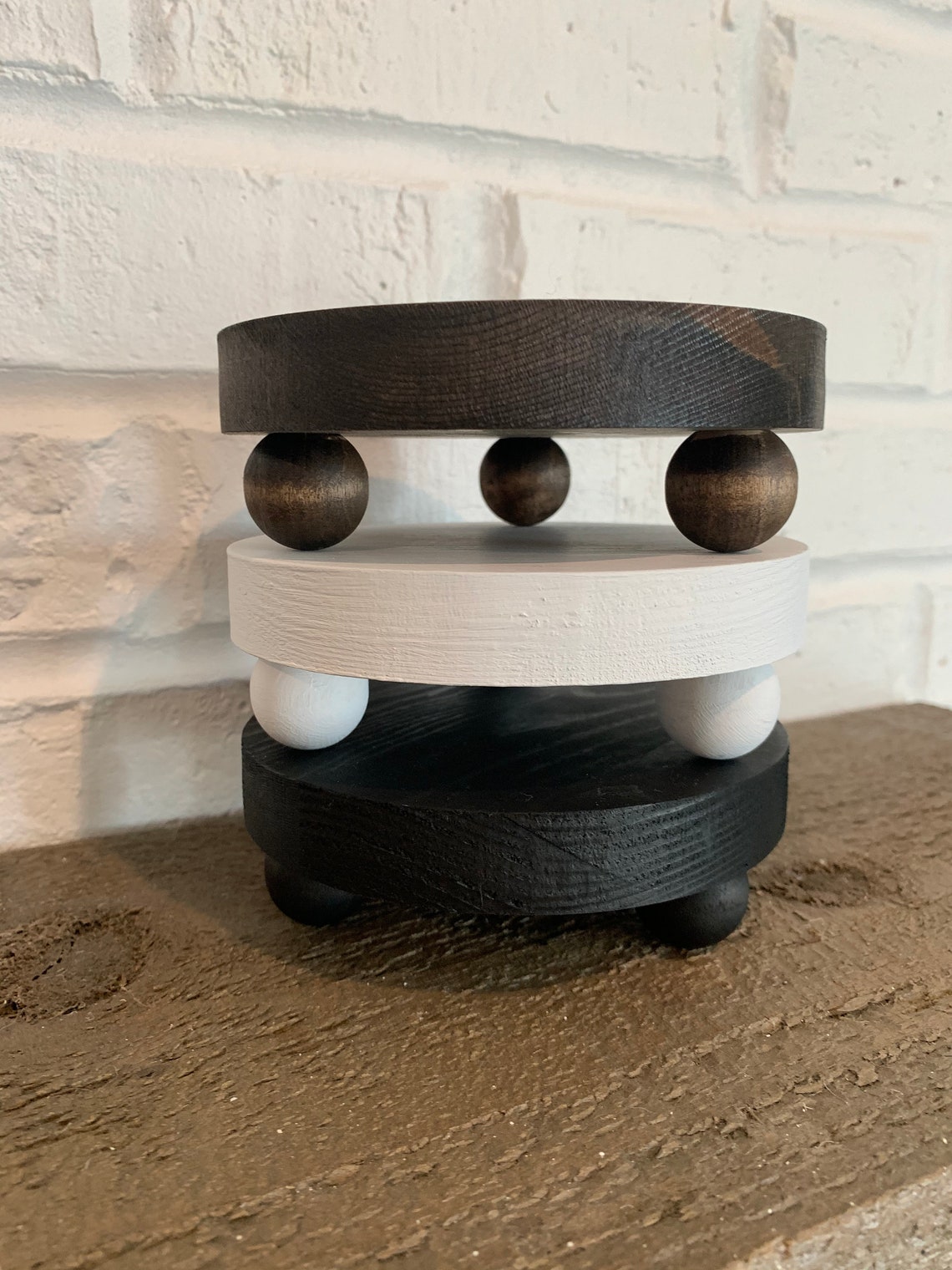 Circle Wood Stand / Round Wood Riser / Farmhouse Riser Stand / - Etsy