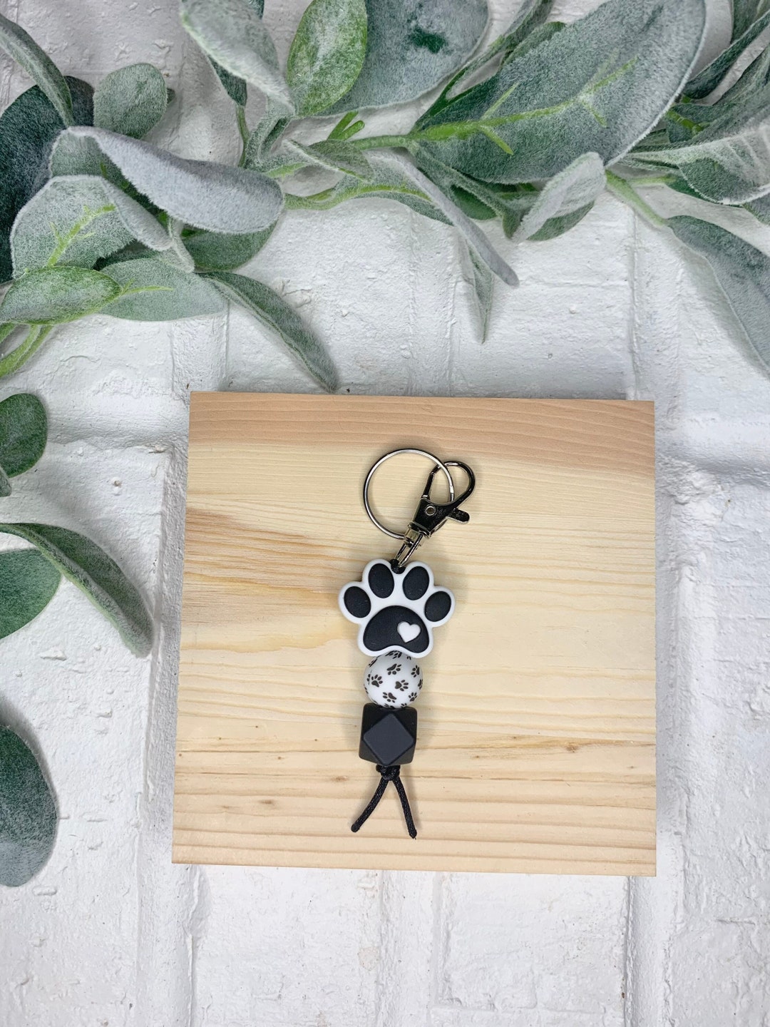 Paw Print Silicone Mini Keychain / Paw Print Mini Keychain / Dog Mom ...