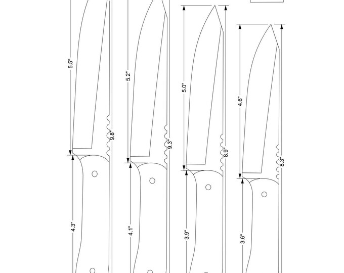Hunter Knife Template, Knives, Survival Knife, Knifemaking Template - Etsy