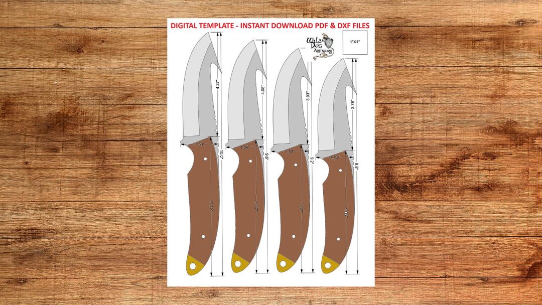 Hunter Knife Template With Gut Hook | Field-use Profile in 4 Practical ...