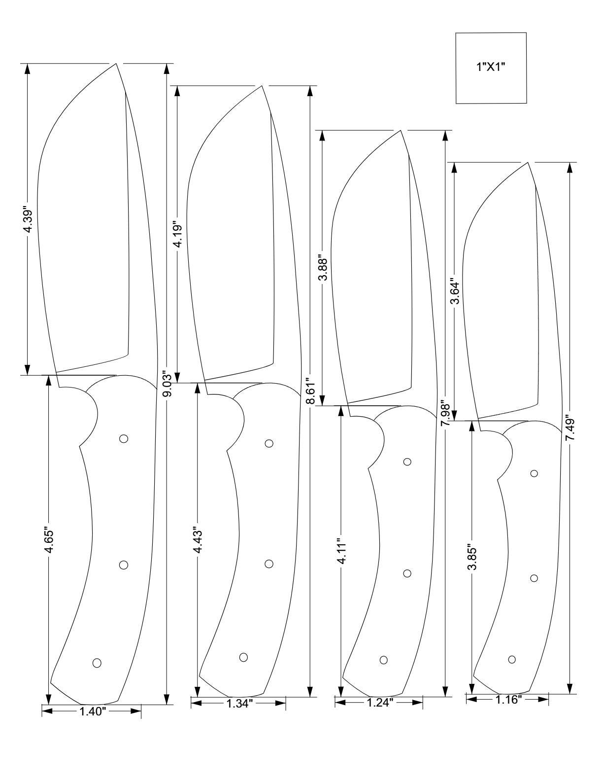 Skinner Knife Template – Digital PDF Pattern & Print Files for ...
