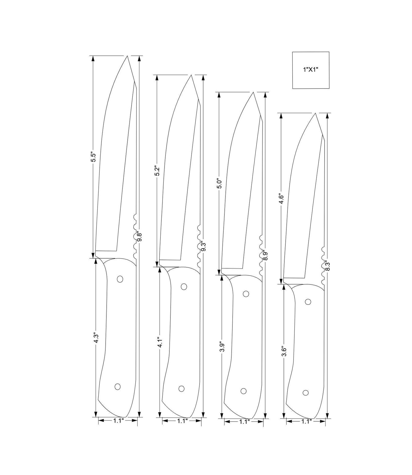 Hunter Knife Template, Knives, Survival Knife, Knifemaking Template - Etsy