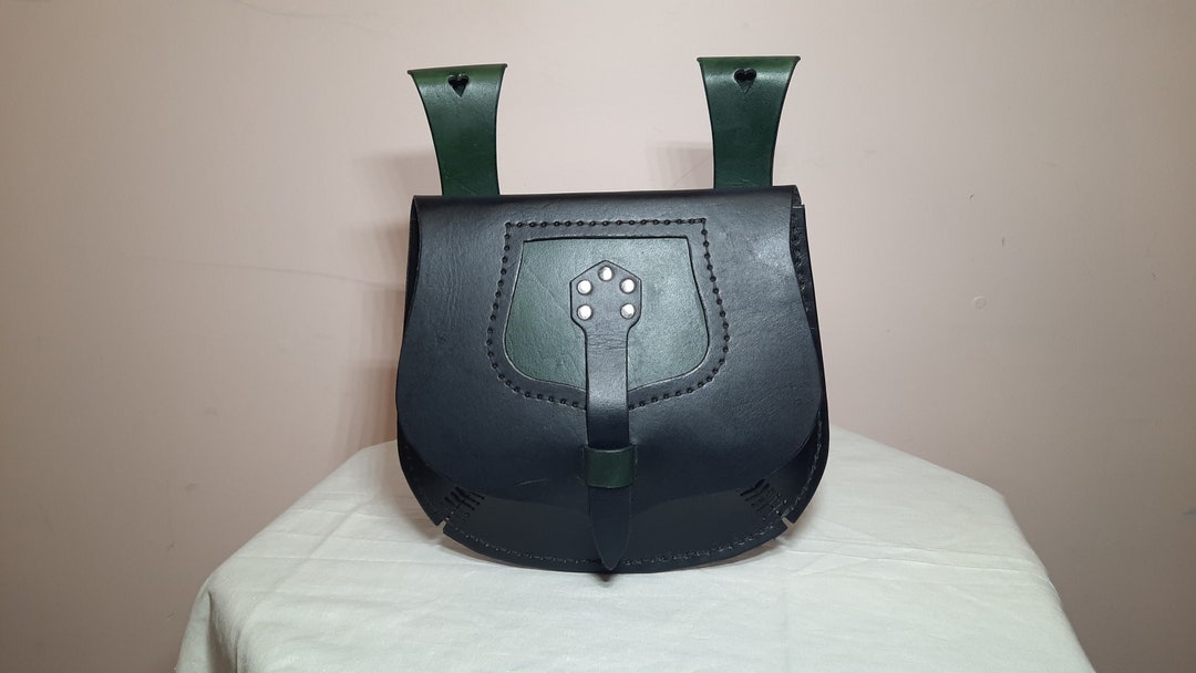 Leather Bag, Belt Bag, Genuine Leather Satchel, Fantasy Bag, LARP Bag ...