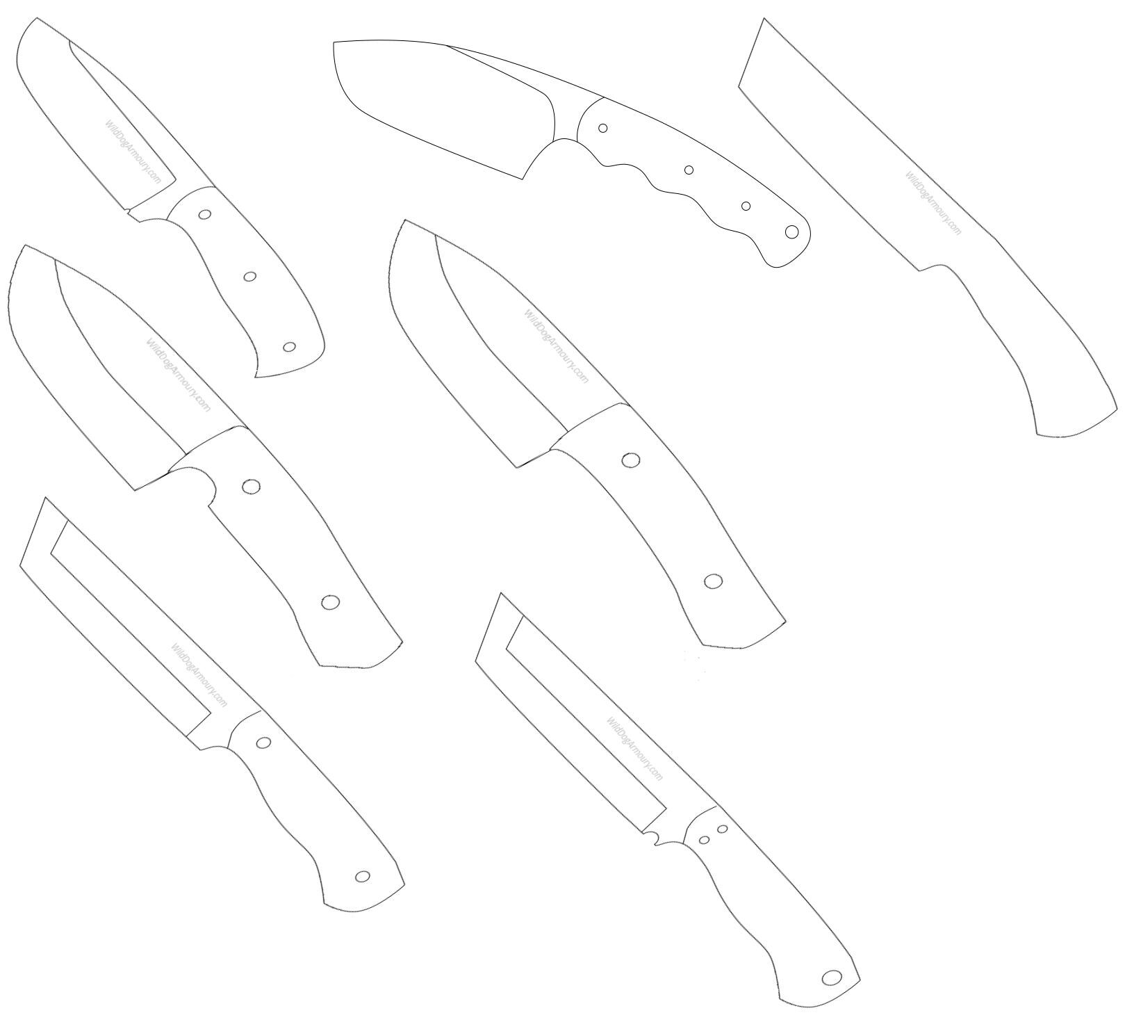 Knife Template Bundle With 22 Templates With 88 Knives - Etsy