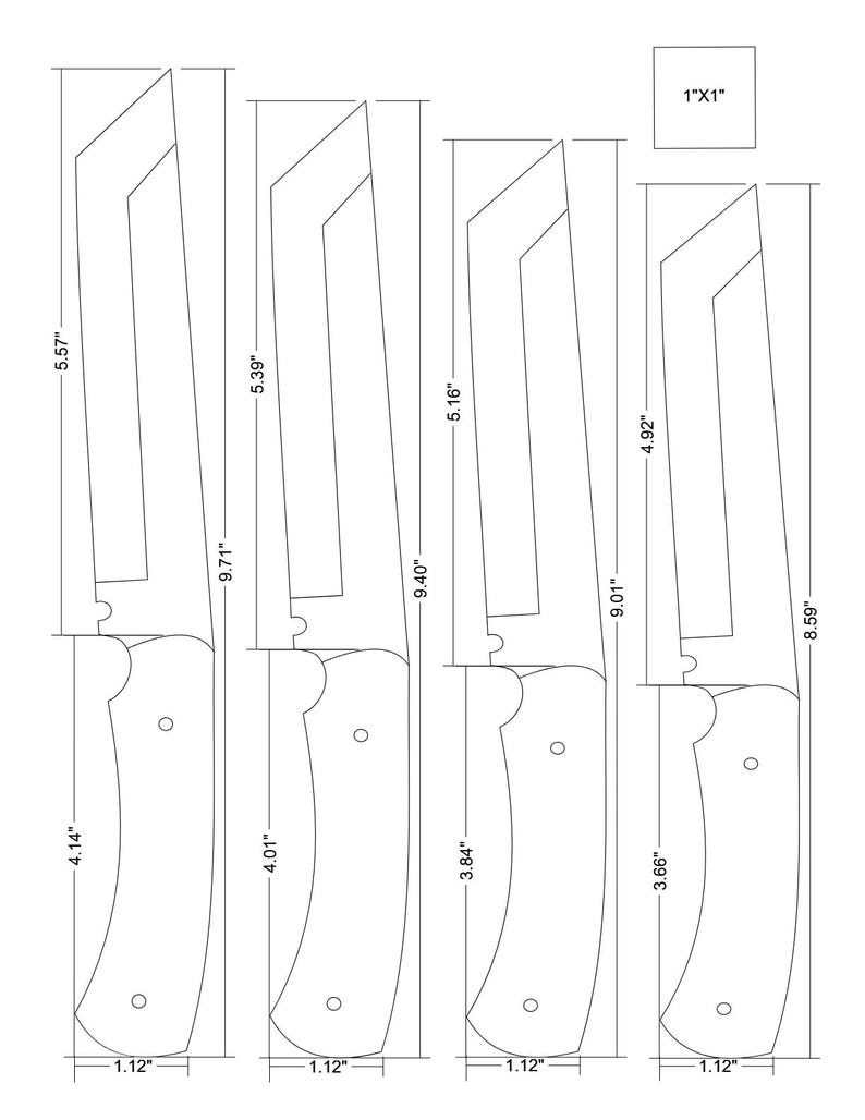 Tanto Knife Template: Knifemaking Blueprint (digital Download) - Etsy