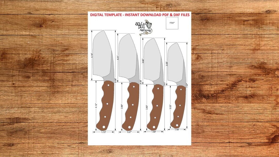 Skinner Knife Template | Balanced Cutting Profile for Hand-built Knives ...