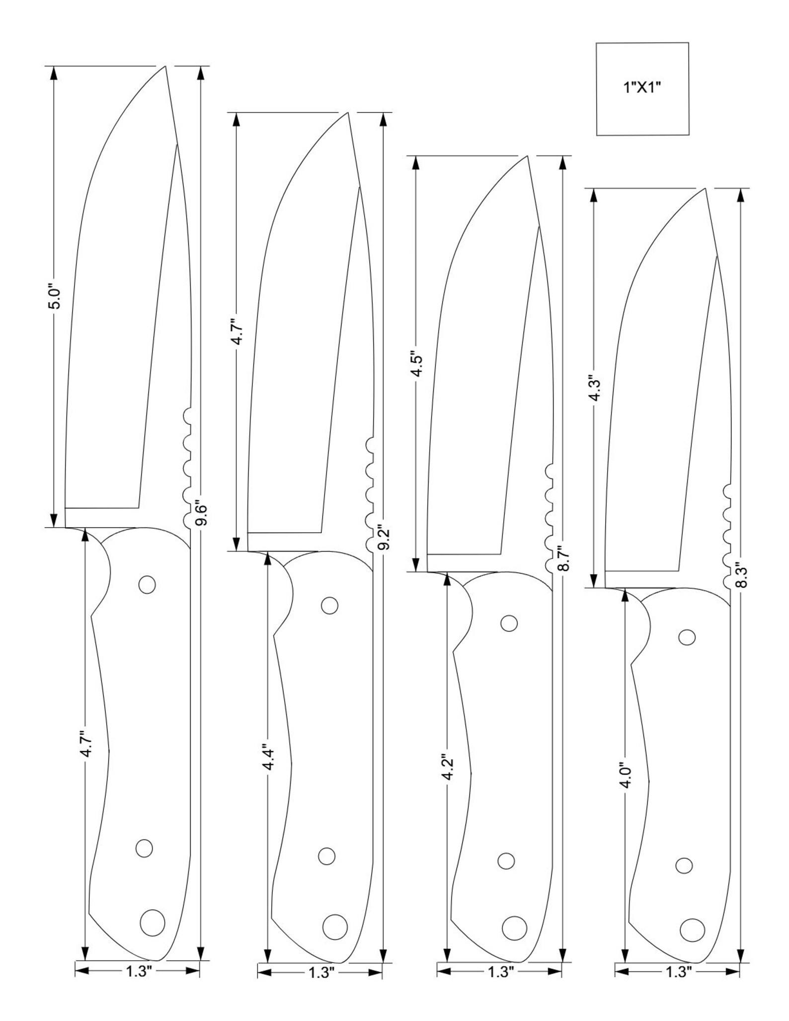 Hunter Knife Template, Knives, Survival Knife, Knifemaking Template - Etsy