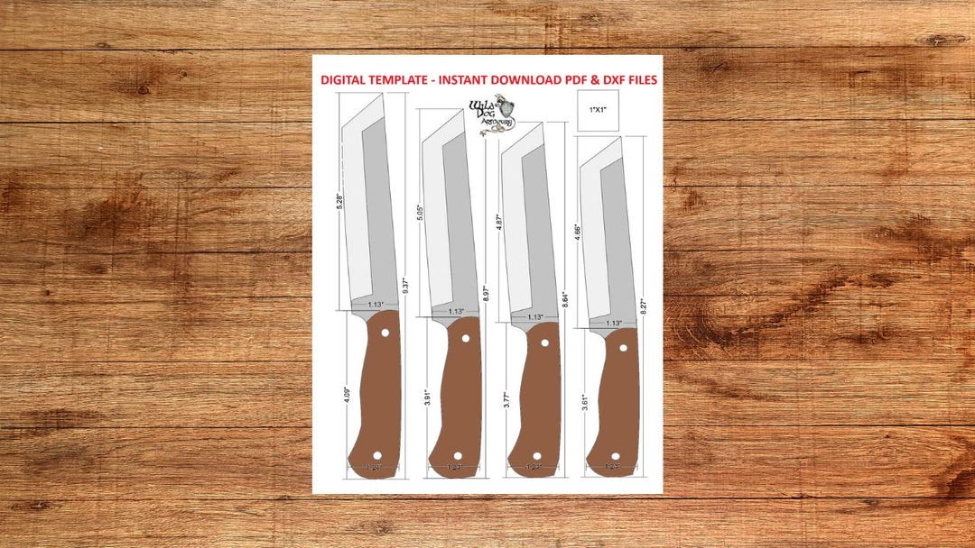 Tanto Blade Template PDF & DXF - Etsy