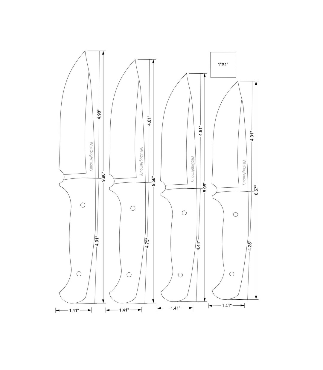 Hunter Knife Plan PDF – Printable Survival Knife Template, DIY Knife ...
