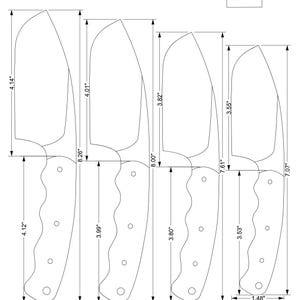 Skinner Knife Template | Balanced Cutting Profile for Hand-built Knives ...