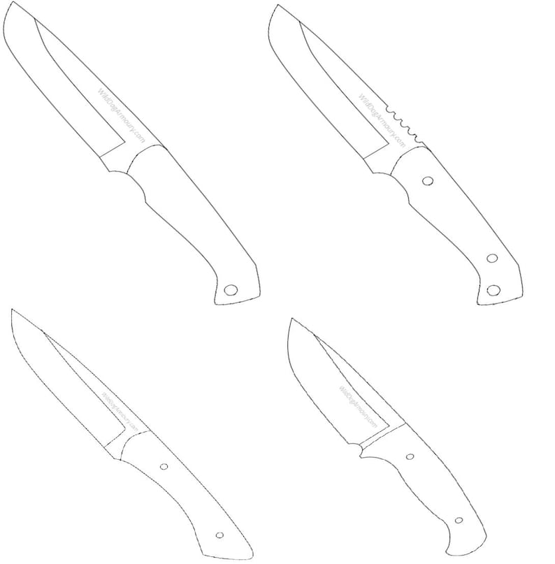 Knife Template Bundle With 22 Templates With 88 Knives - Etsy