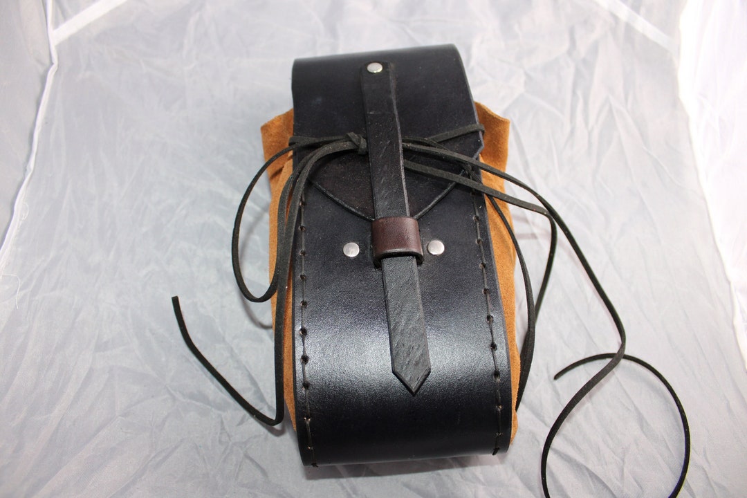 Leather Belt Pouch Fantasy Bag Cosplay Pouch Bag Suede Pouch LARP Bag ...