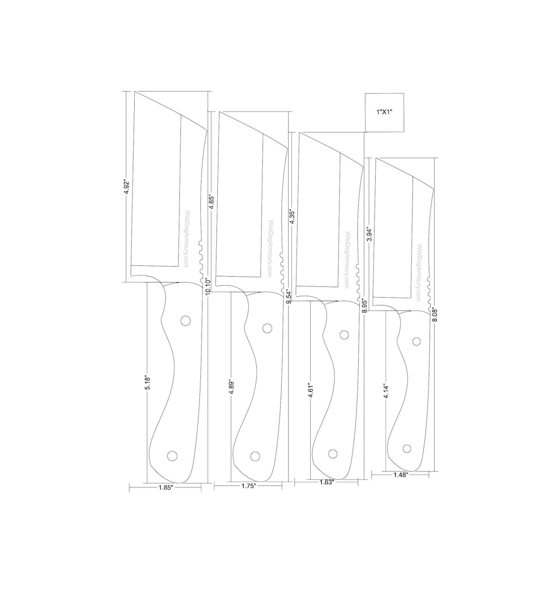 Cleaver Knife Template, Knives, Survival Knife, Knifemaking Template - Etsy
