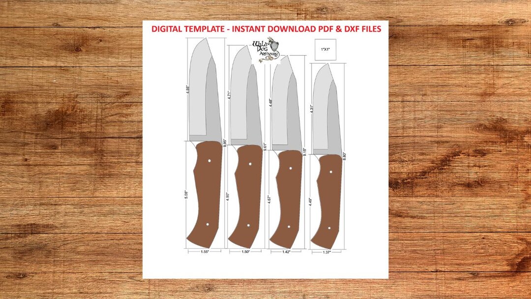 Hunting Knife Template – Digital Download, Printable Knife Pattern ...