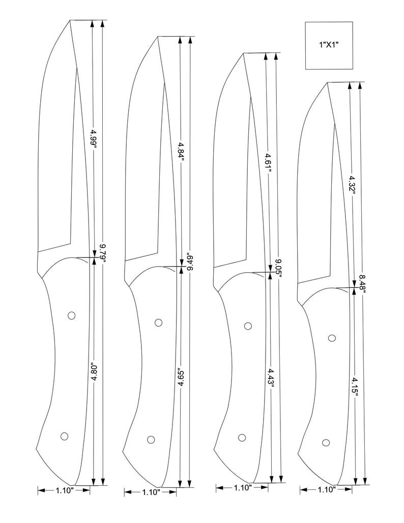 Hunter Knife Template: Printable PDF & DXF Knife Making Plan - Etsy