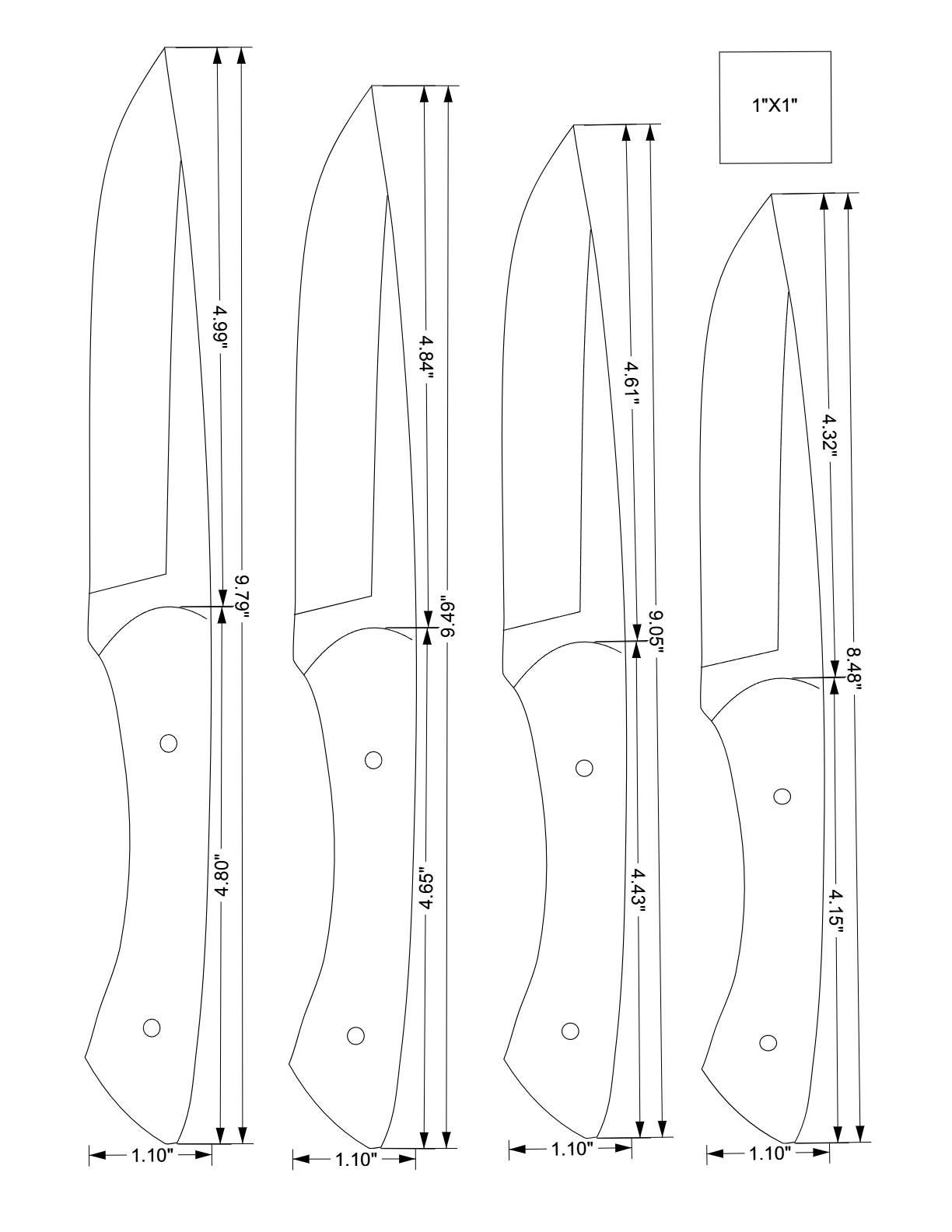 Hunter Knife Template: Printable PDF & DXF Knife Making Plan - Etsy