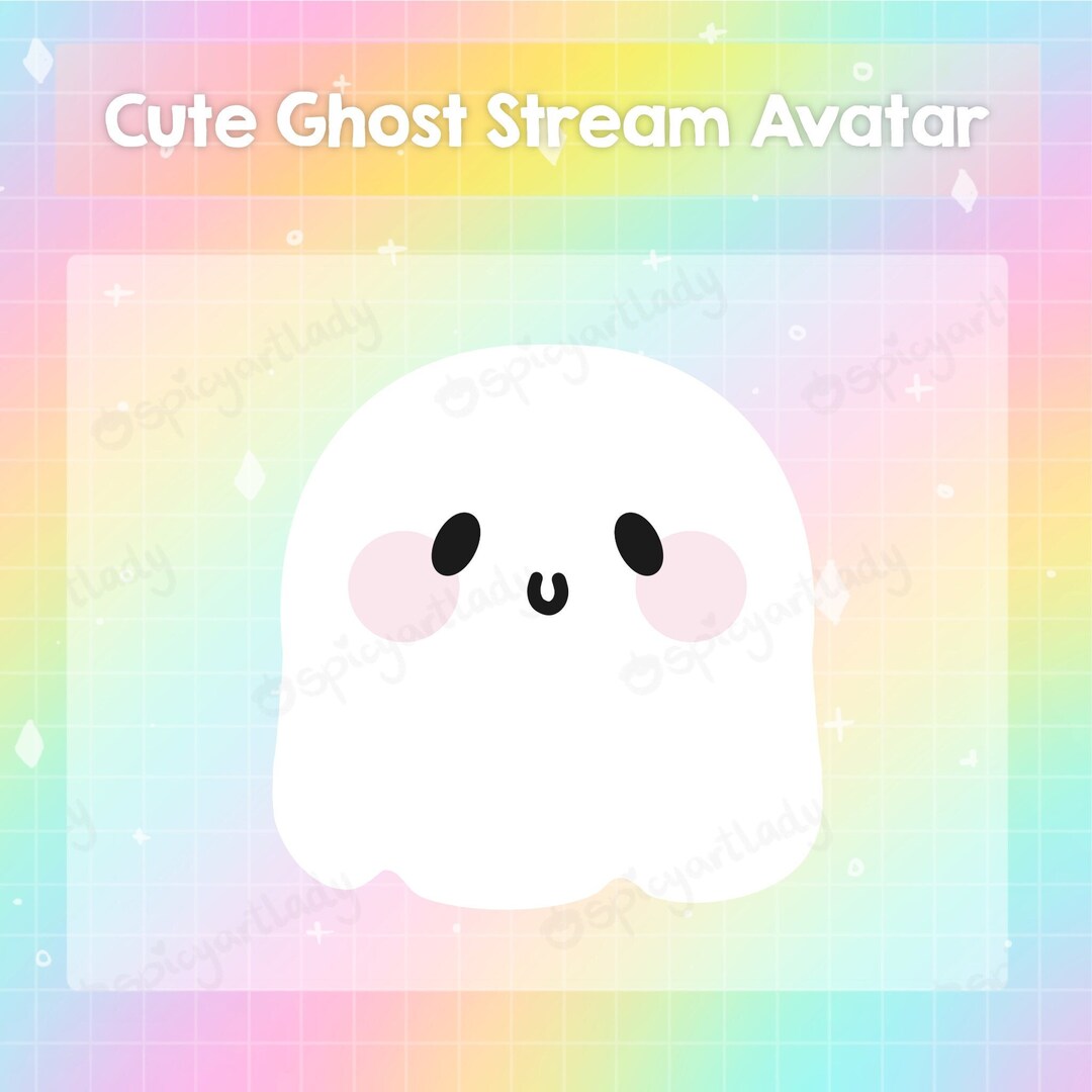 Cute Halloween Ghost Stream Avatars Character - Etsy