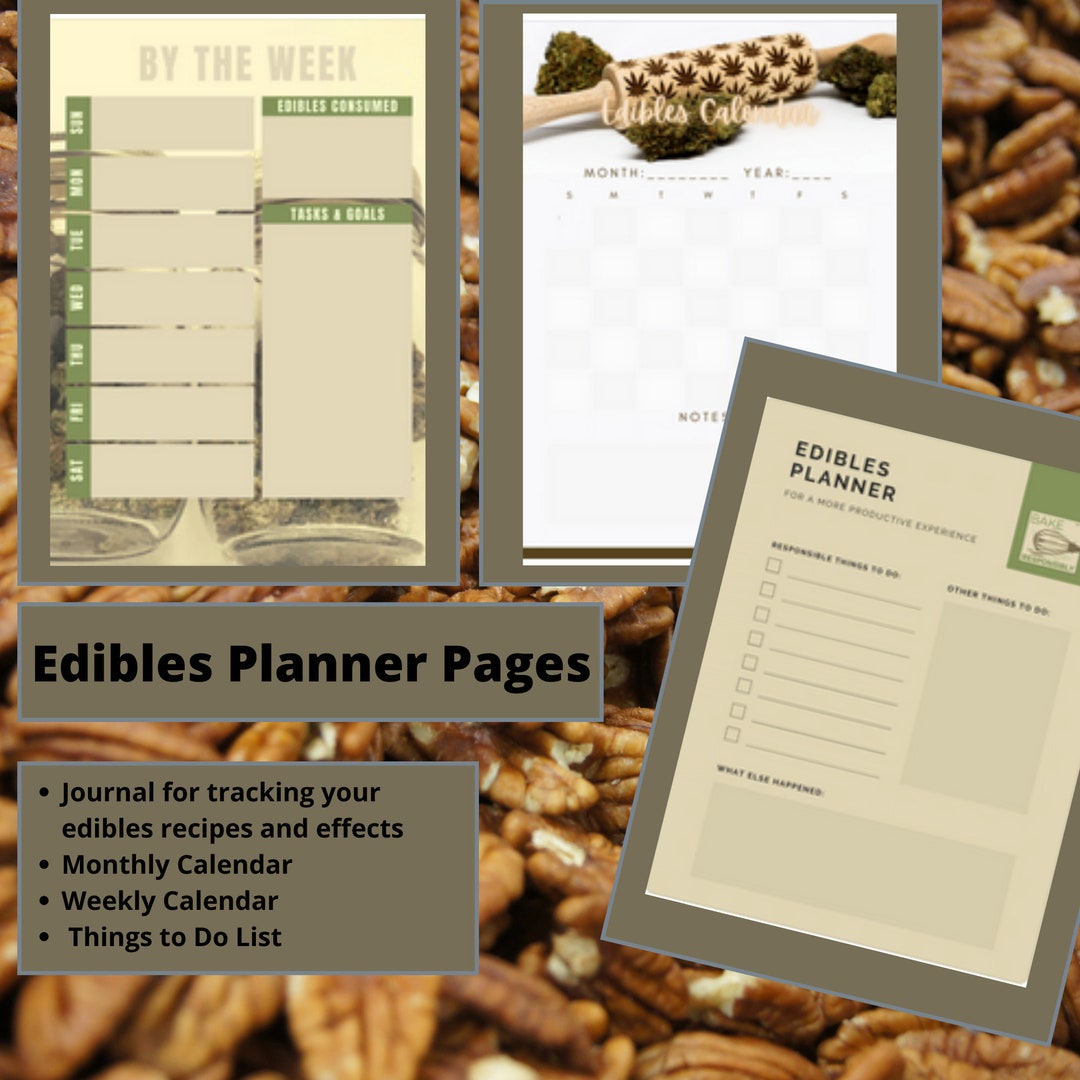 Edibles Planner Printable Pages Stoner Journal - Etsy