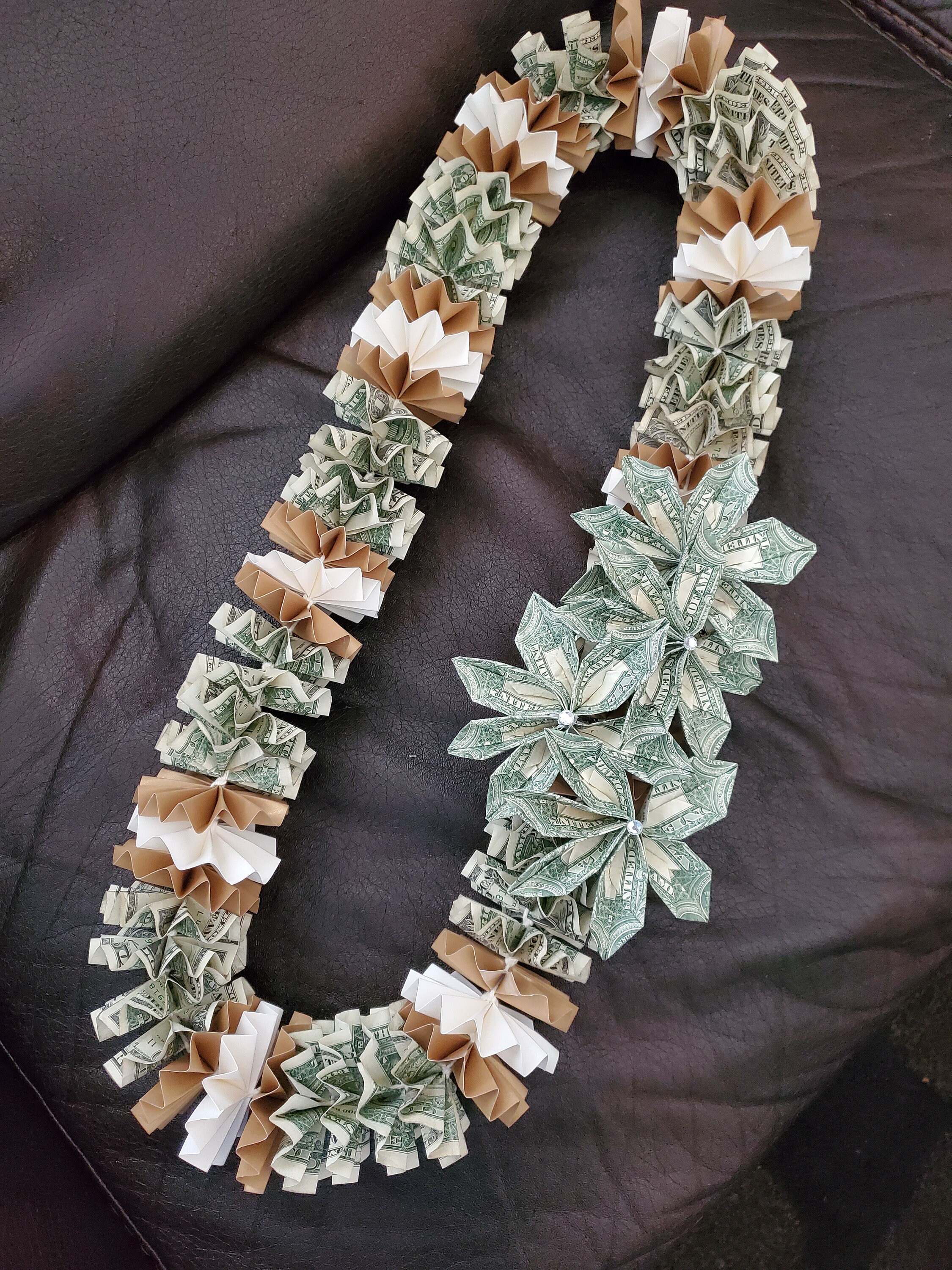 Money Lei with money flower cluster | Etsy