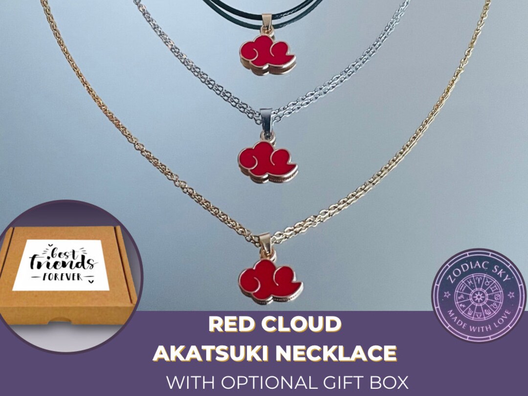 Personalised Anime Jewellery Gift Box: Anime Red Cloud Akatsuki Pendant ...