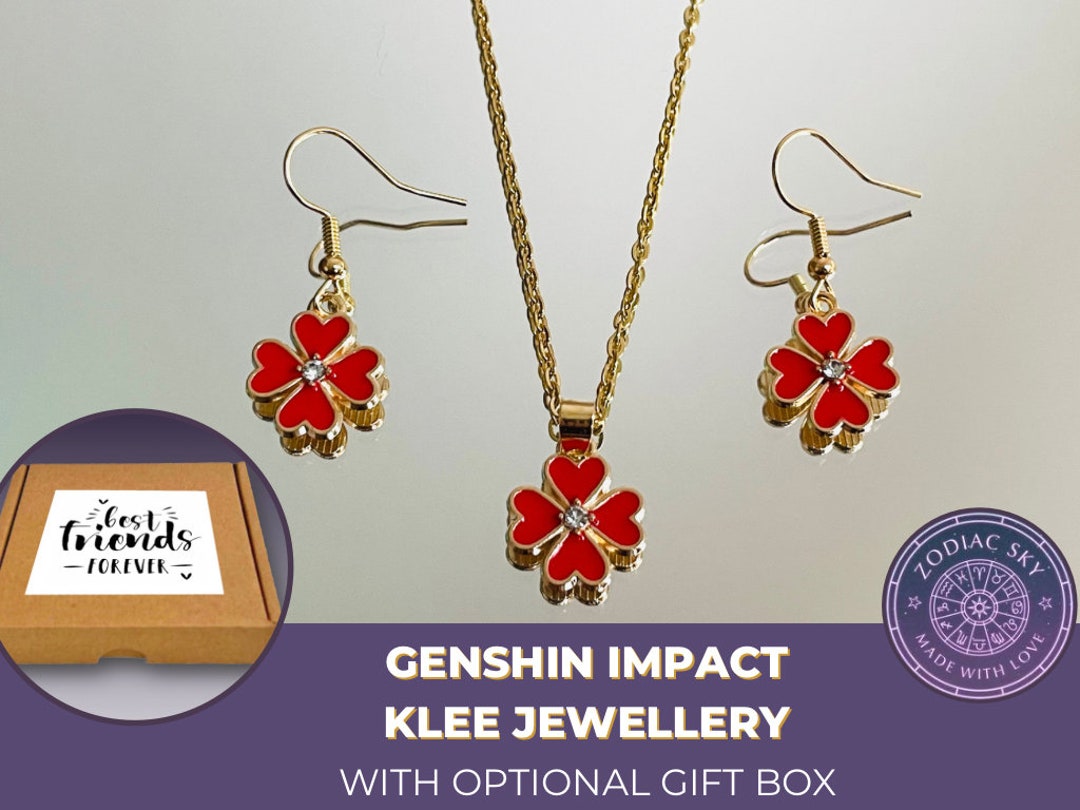 Personalised Anime Jewellery Gift Box: Genshin Impact Klee Red Four ...