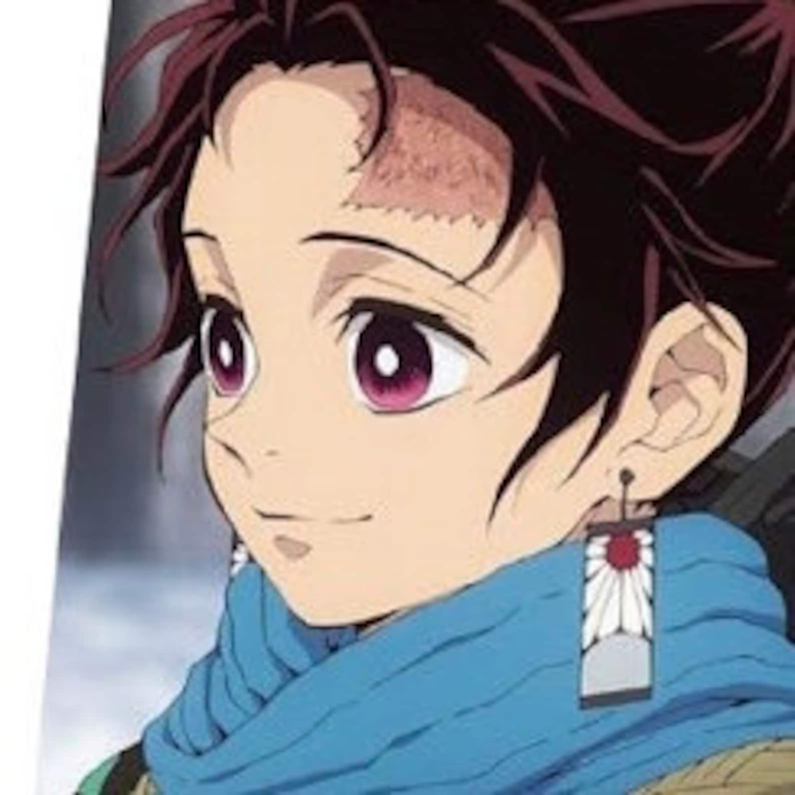 Hanafuda earrings Tanjiro Kamado Japanese Anime Demon Slayer | Etsy