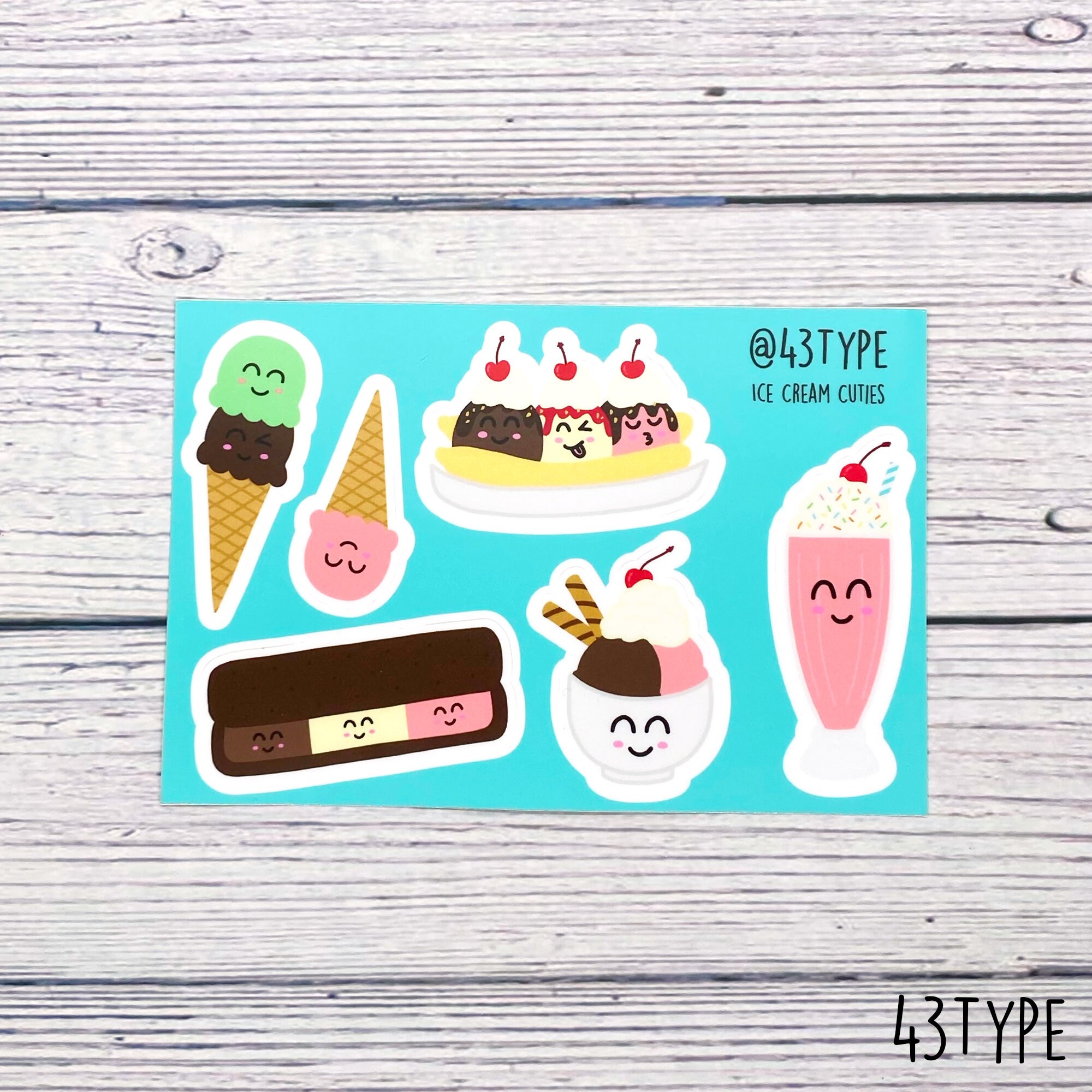 Ice Cream Cuties Sticker Sheet - Etsy