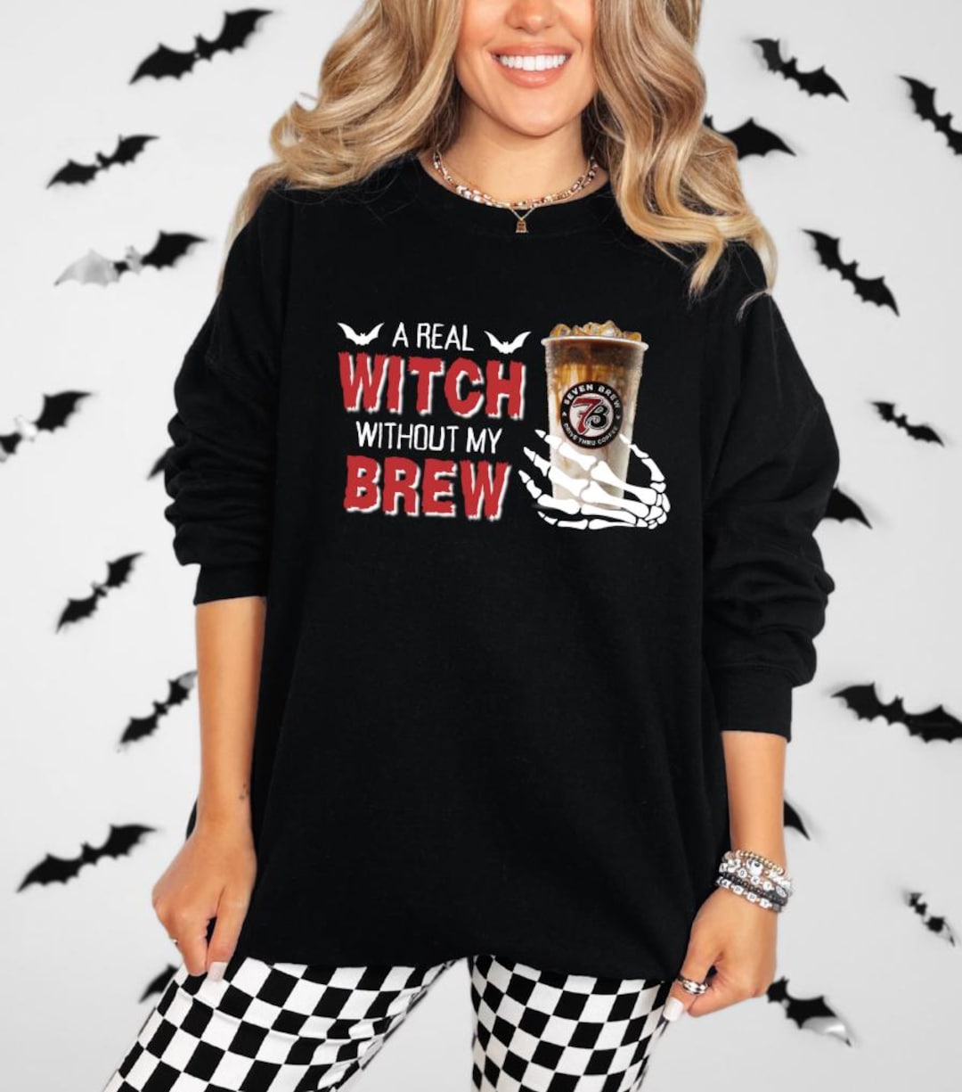A Real Witch Without My Brew PNG - Transparent - Halloween, Trendy ...